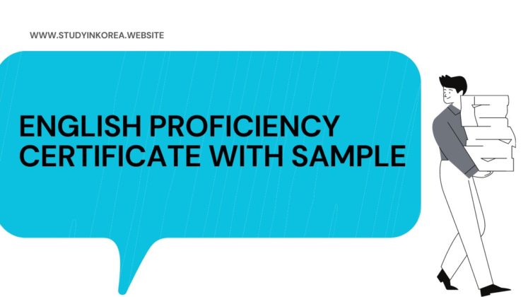 English Proficiency Certificate With Sample